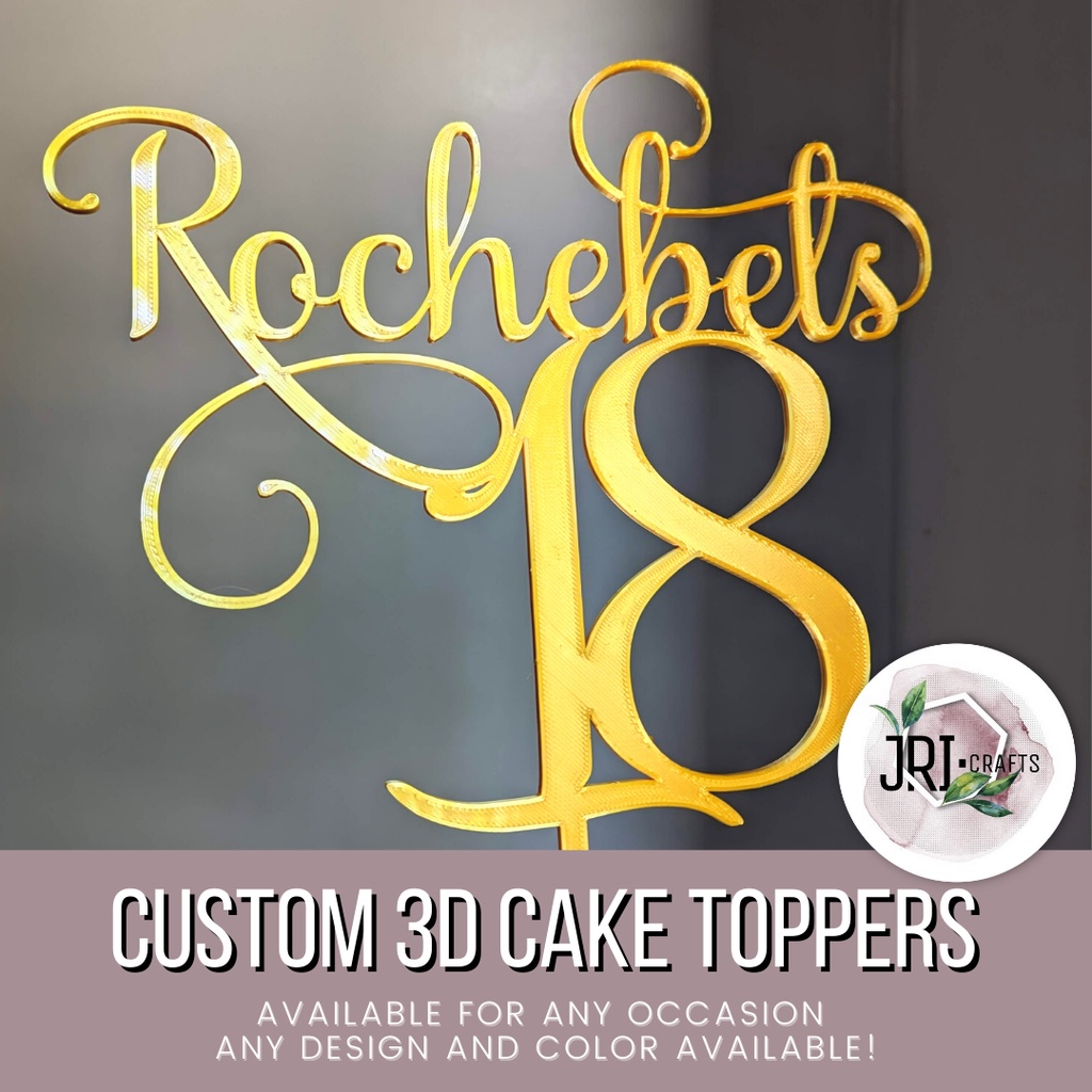 18th Birthday Debutant Cake Topper Minimalist Aesthetic Custom Cake ...