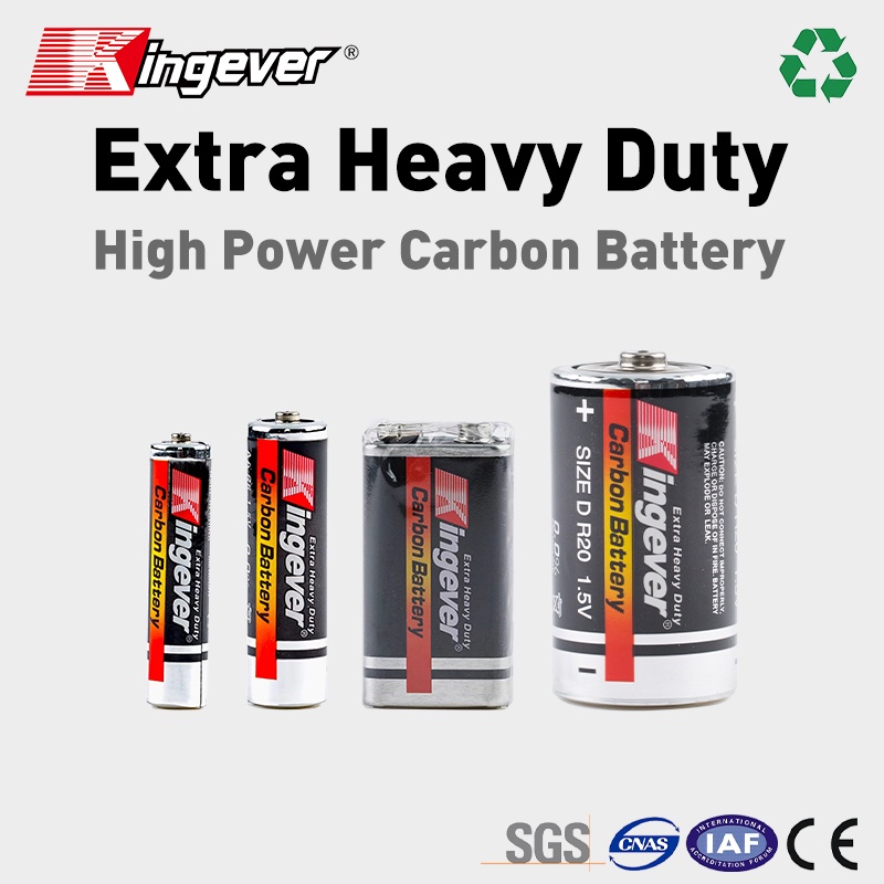 Kingever 100% Original AAA AA D 9V/6F22 Extra Heavy Duty High power Battery Black Diamond Series ...