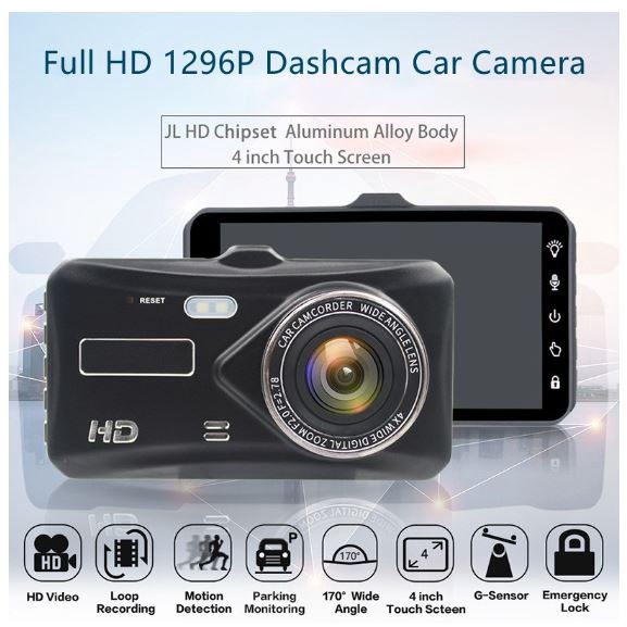 4 inch Car Recorder Dash Cam T267TP 1440P Dual lens Touch Screen HD ...