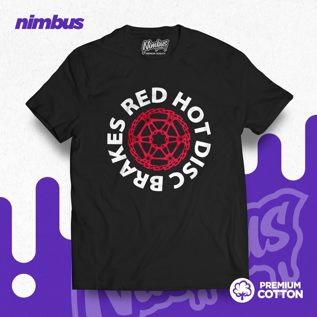 BIKE | Red Hot Disc Brakes | Premium Cotton T-Shirt | Nimbus Clothing ...