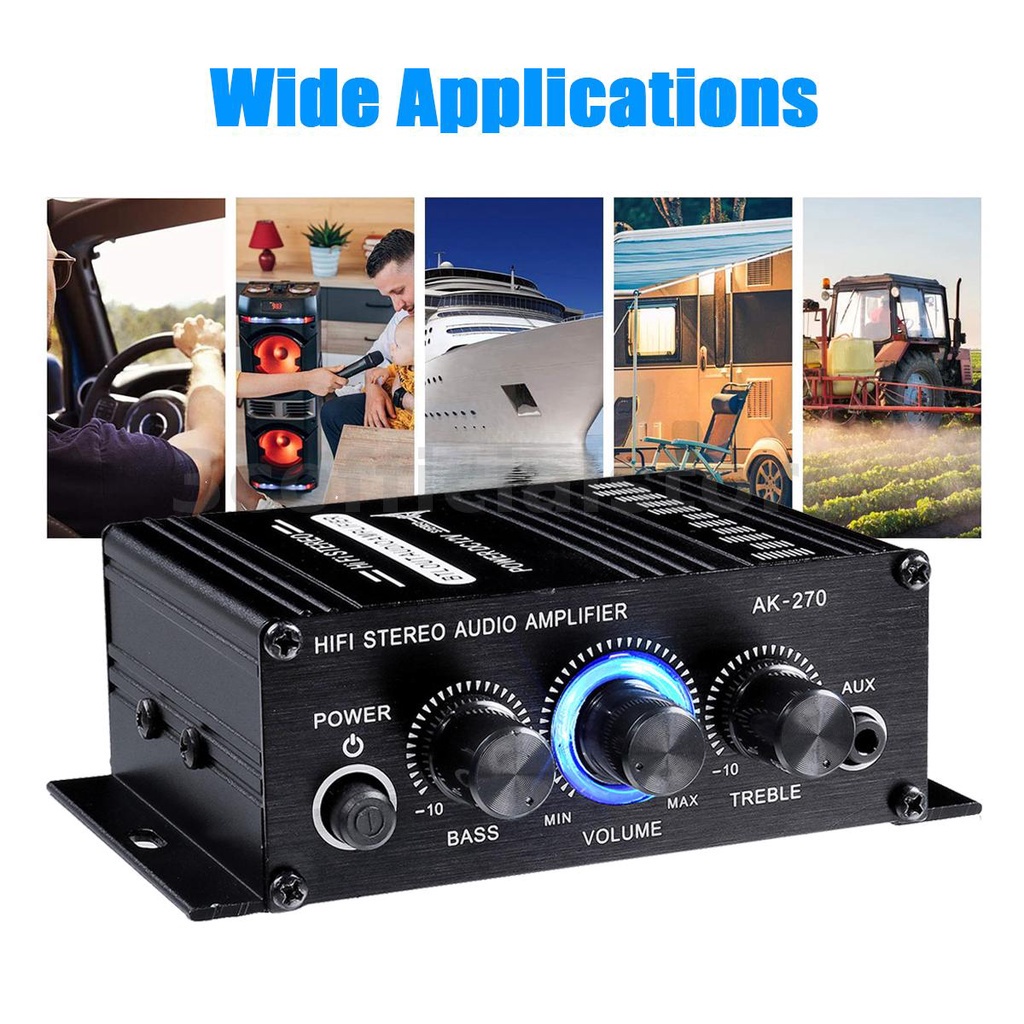 400w Mini Audio Amplifier Home Amplifier Bluetooth-free Auto Stereo ...