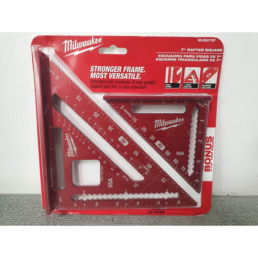 Milwaukee 7-inch Rafter Square and 4-1/2-inch Trim Square Set | Shopee ...