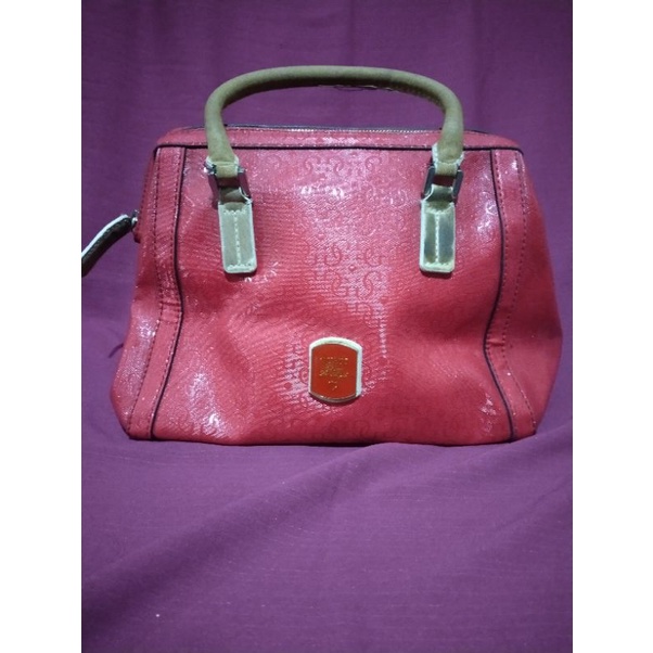 MERAH Preloved red alma tote bag | Shopee Philippines