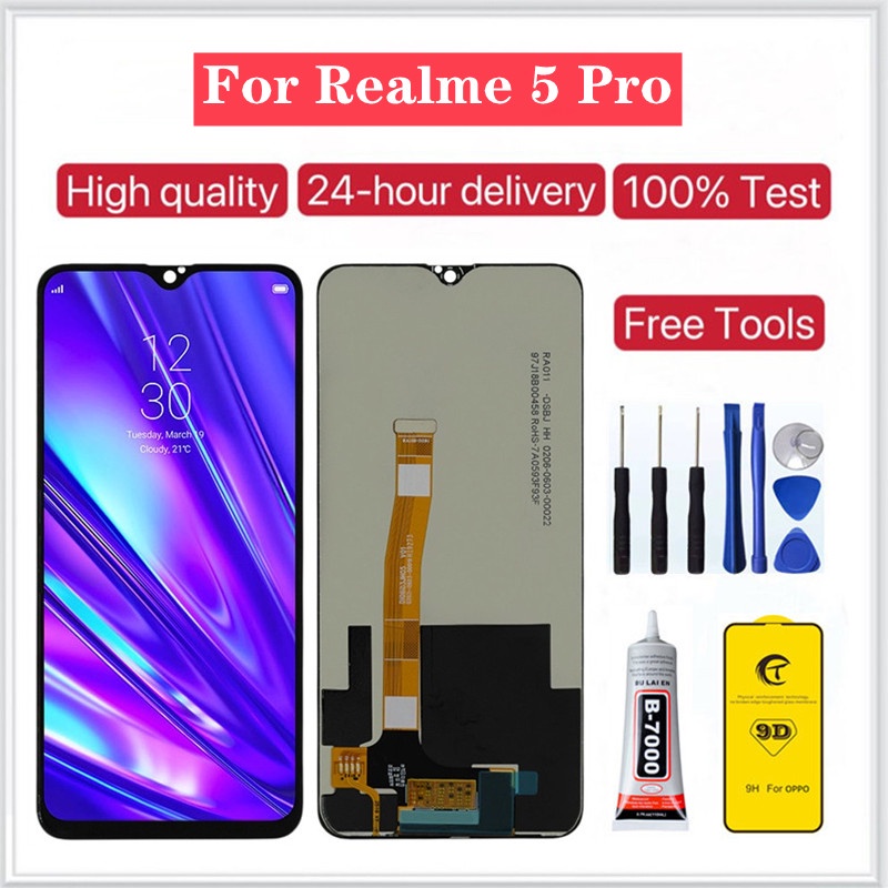 For Realme 5 Pro LCD Original Digital Touch Screen Display for Realme 5 ...
