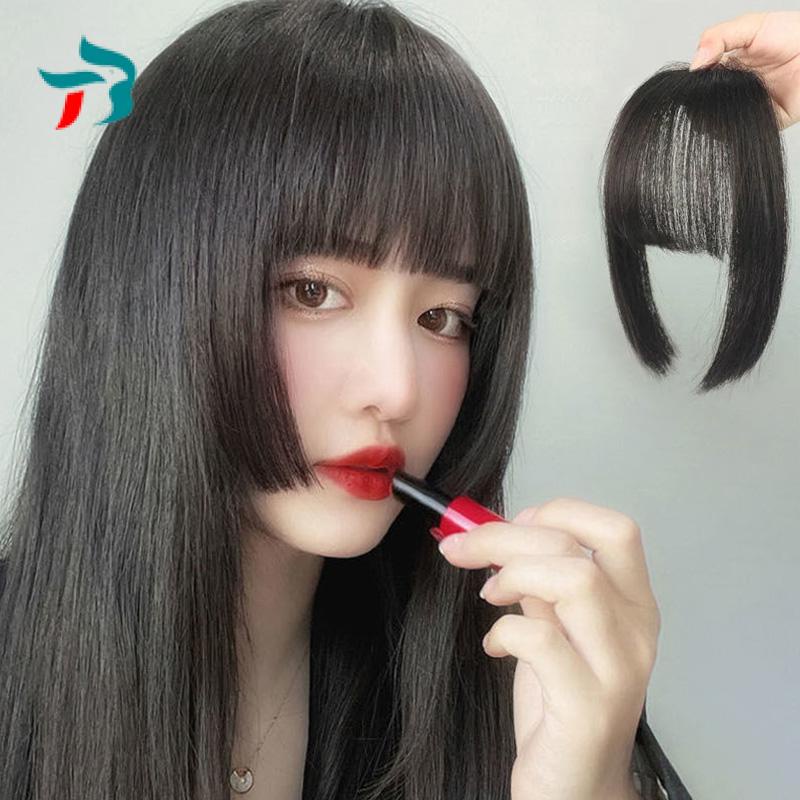 Fashion Woman Princess Wig clip sideburns bangs hime cut hairstyles for ...