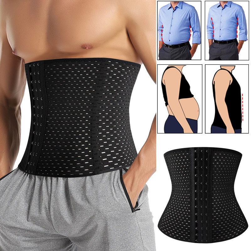Kilala Men Slimming Body Shaper Waist Trainer Trimmer Belt Corset For ...
