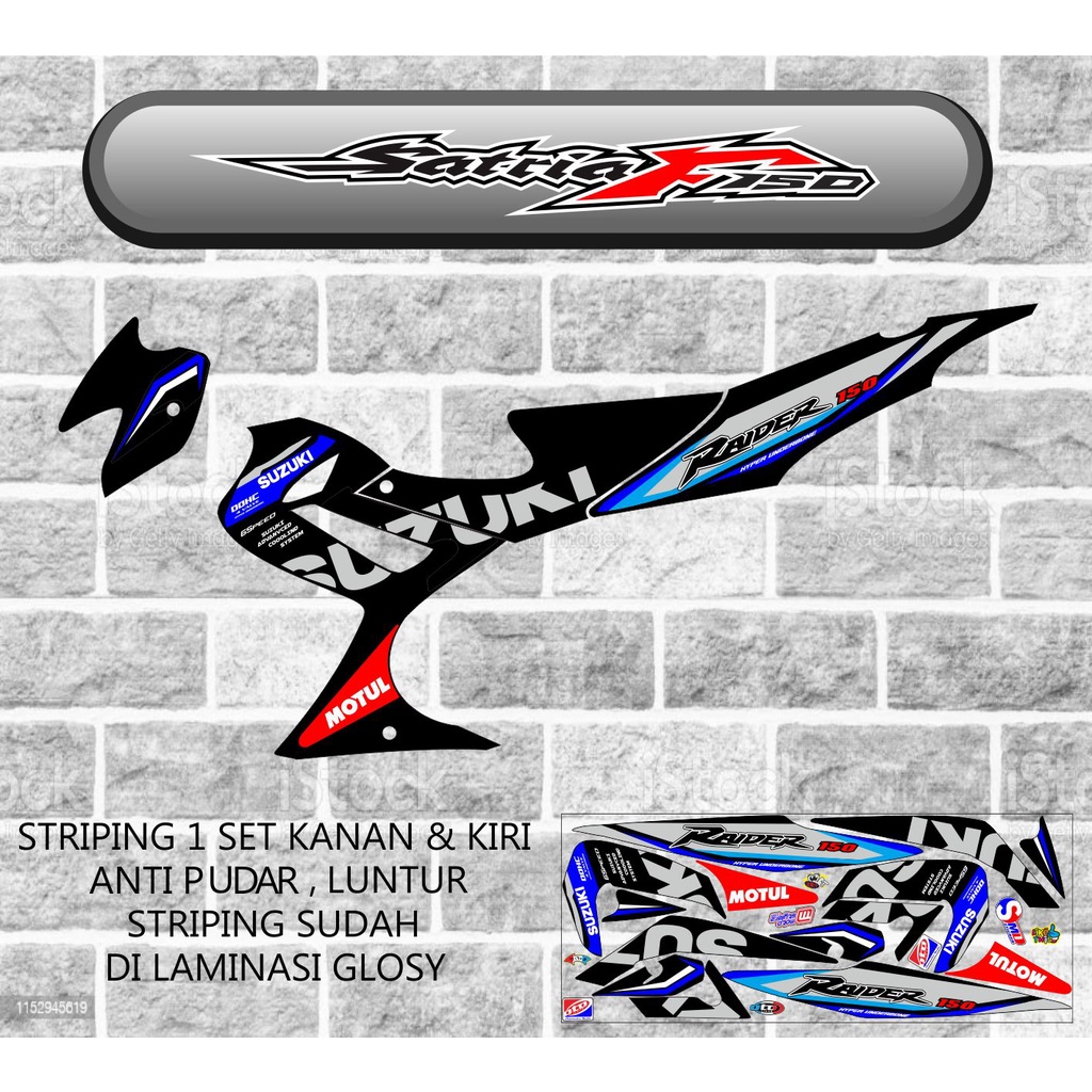 Striping Variations Of Old SATRIA FU STICKER BARONG/CBU | Shopee ...