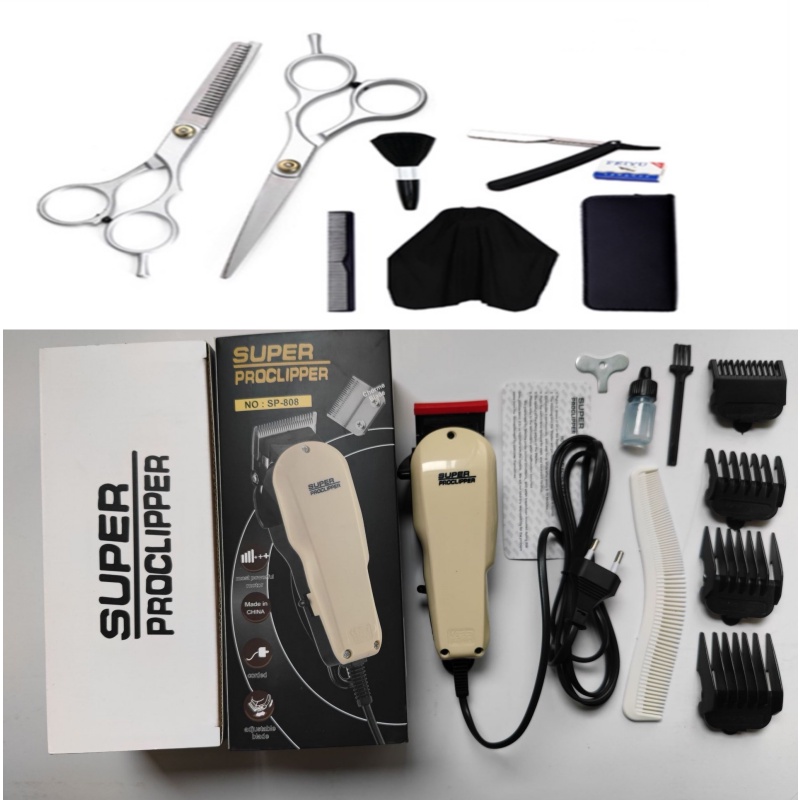 Free 7PCS Good haircut set Premium Razor Hair Clipper 7 in 1 Barber Set ...