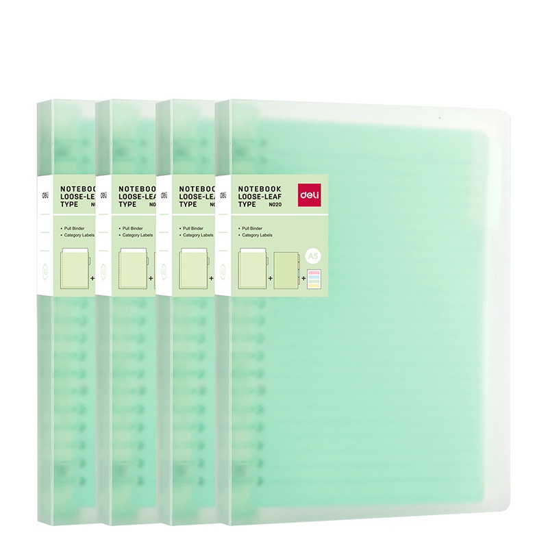 Deli Binder Notebooks Sweet Color Loose Leaf Refillable Notebook 60 ...