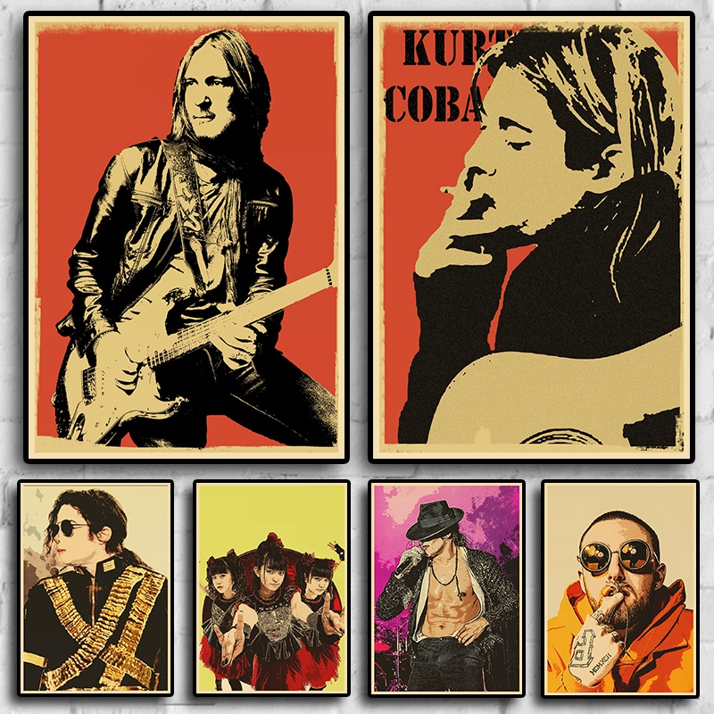 Popular Musician Retro Poster Room Decoration posters Wall Decoration ...