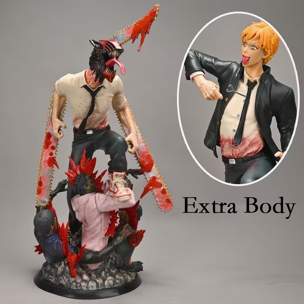 Chainsaw Man Denji Double Body Replacement Human Statue Collectible ...