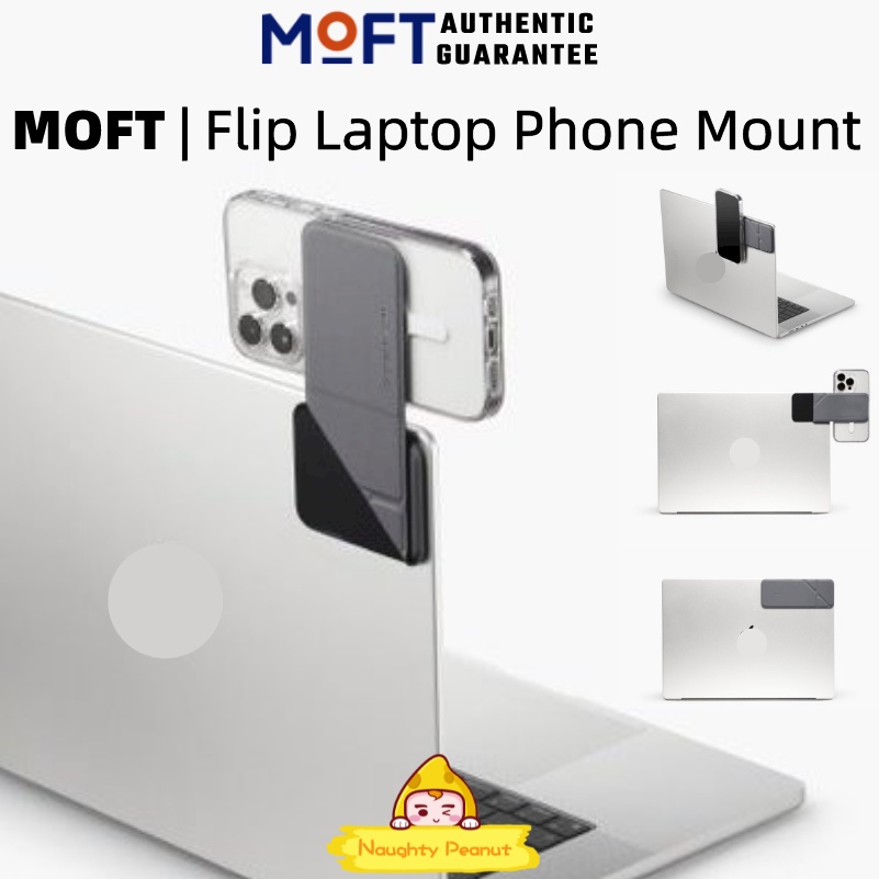 MOFT Flip Laptop Phone Mount,Laptop Phone Holder Portable Monitor ...