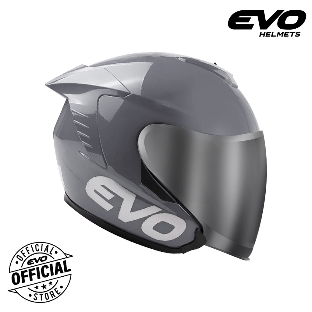 EVO RX-5 Plain Half Face Dual Visor Helmet With Free Clear Lens (NEW ...