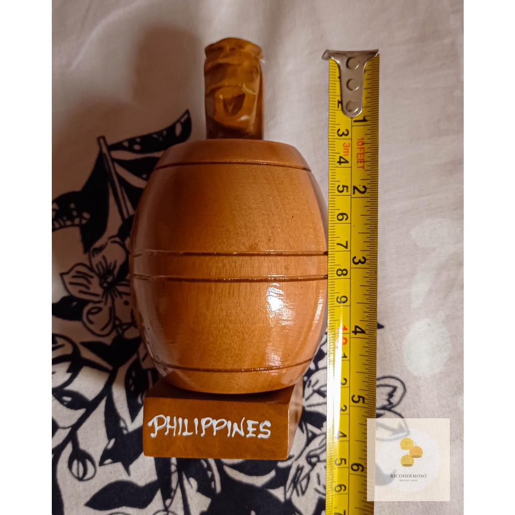 Wooden Barrel Man Philippines // Dark Color Available (Souvenir ...