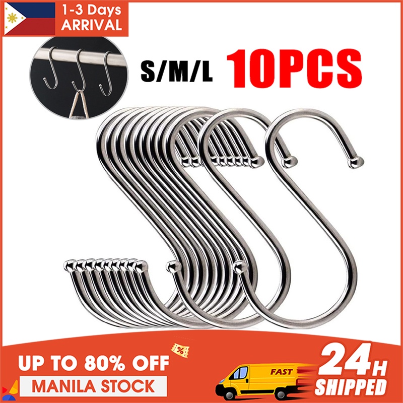10 Pcs S Shaped Hooks Heavy Duty Stainless Steel Hooks Load-bearing ...