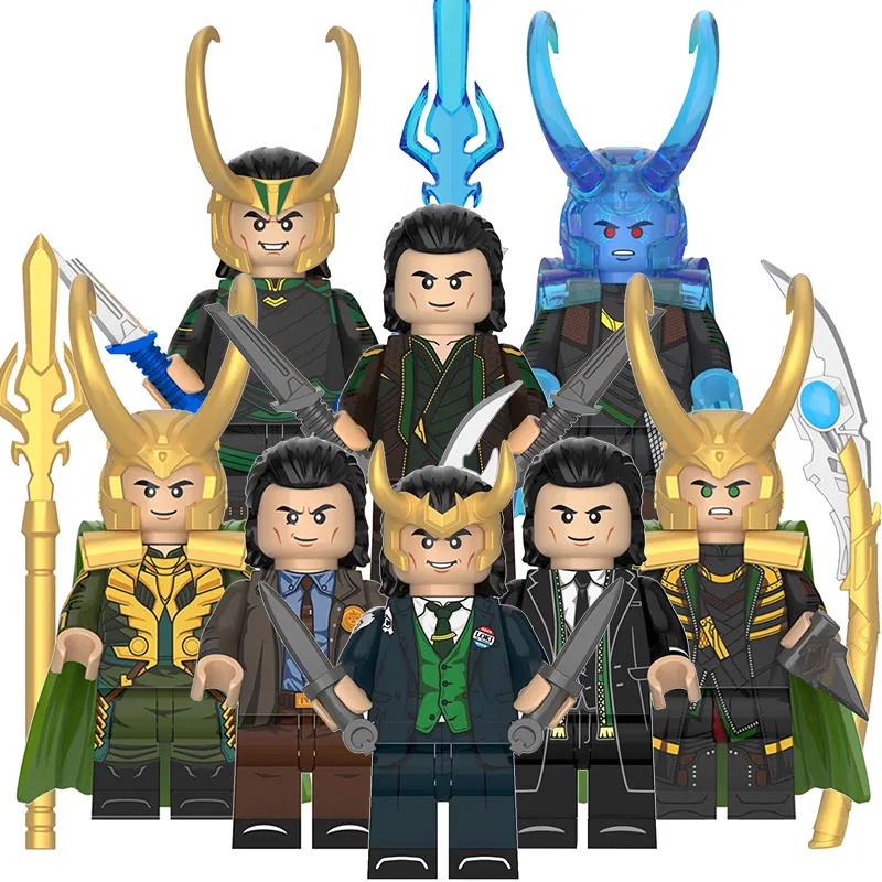 Loki with Plastic Cape Movie Endgame Educational Building Blocks Mini ...