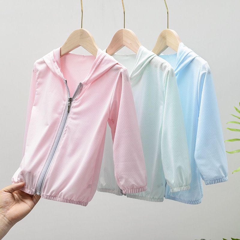 Children Thin Style Hooded Sun Protection Clothing Coat Size 90-170 ...