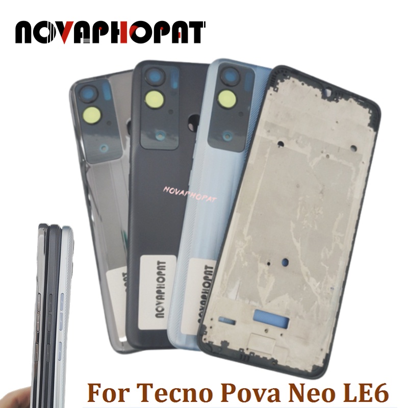 For Tecno Pova Neo LE6 Battery Door Cover Rear Case Back Housing Side ...