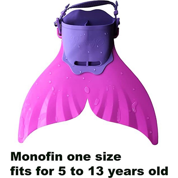 Mermaid Monofin Swim Fin for Kids Monofin Adjustable Mermaid Tails Swim ...
