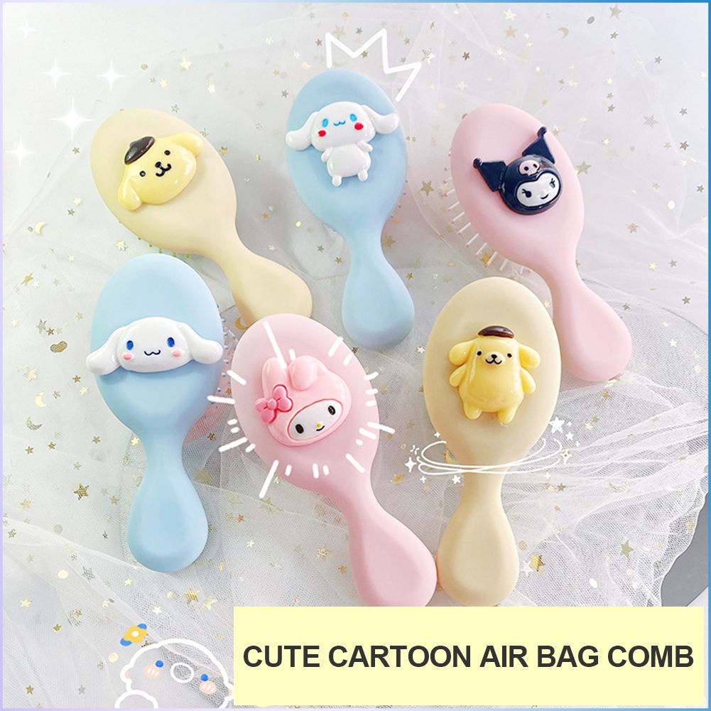 Korean Air Cushion Comb Cute Cartoon Kuromi Yellow Dog Soft Cute Hair ...