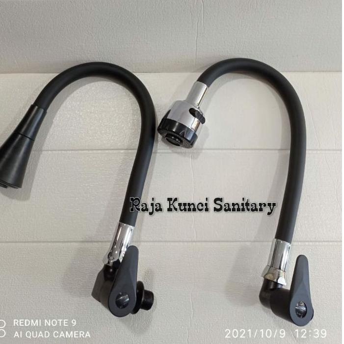 Oracle Flexible Swan Faucet Black Stainless Full Black/Black Oracle ...