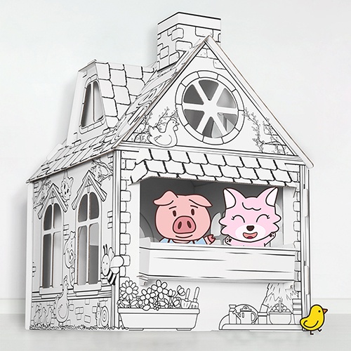 paper house, three little pigs, fairy tale house, diy house, kids house ...