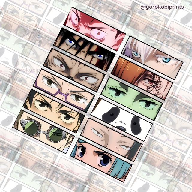 Jujutsu Kaisen - Eye Slap - Waterproof Laminated Vinyl Stickers for ...