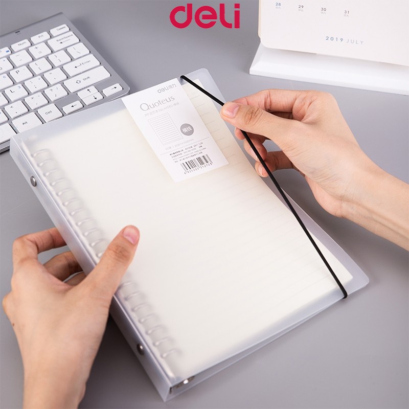Deli A5 Loose Leaf Notebook 60Sheets Refillable Binder Notebook School ...