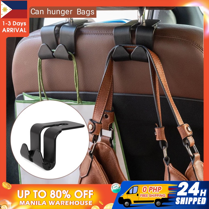 Universal Car Back Seat Hanger Storage Hooks Nail-Free Space Saving ...