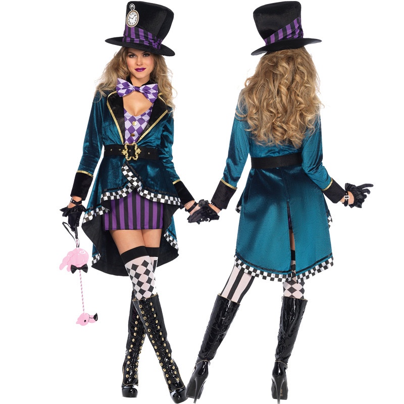 Halloween Magician Costume Adult Female Alice Crazy Hat cosplay cosplay ...