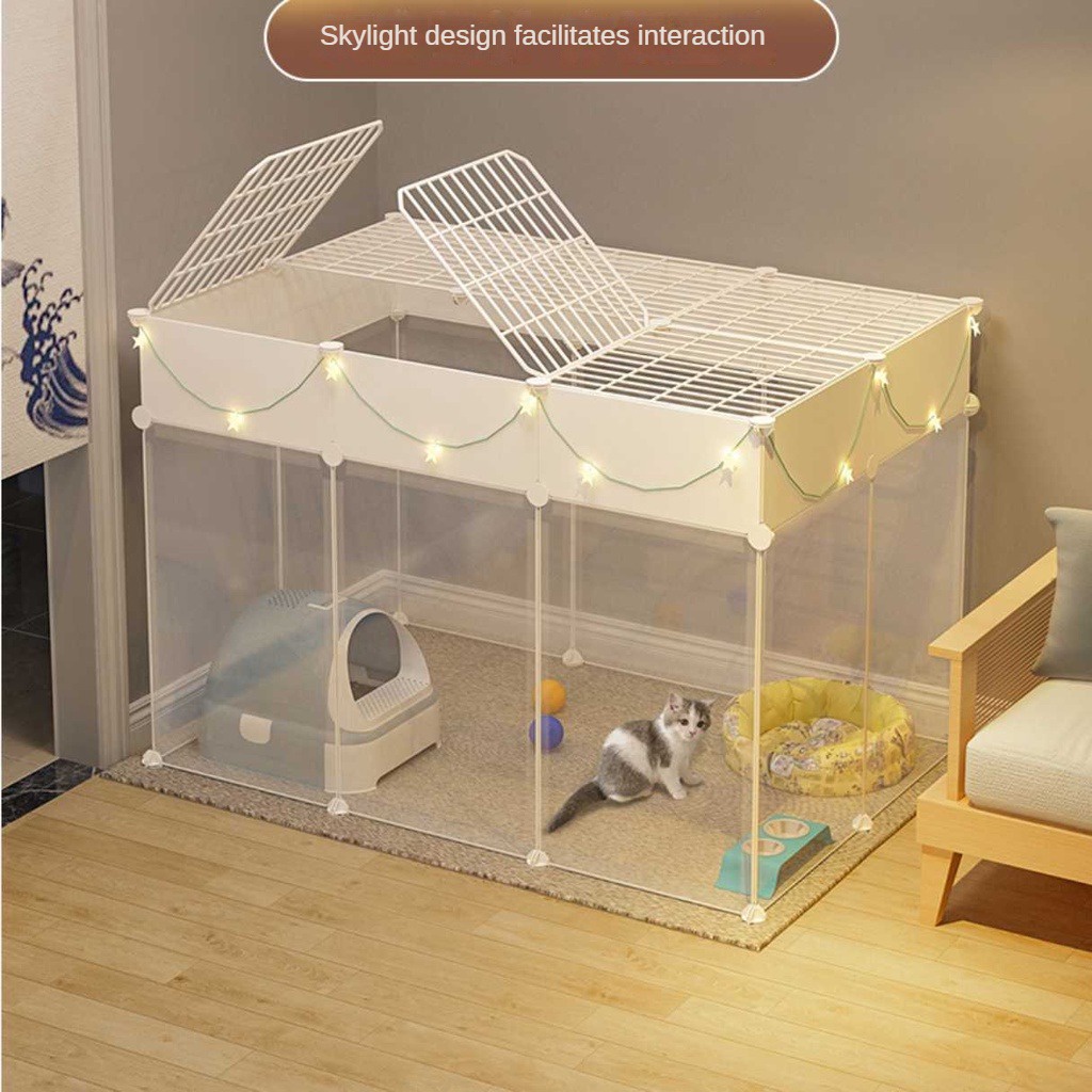 Cat fence cat cage household pet fence indoor transparent cat isolation ...