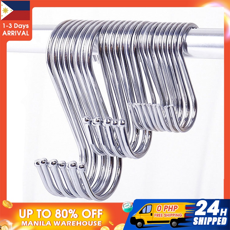 10 Pcs S Shaped Hooks Heavy Duty Stainless Steel Hooks Load-bearing ...