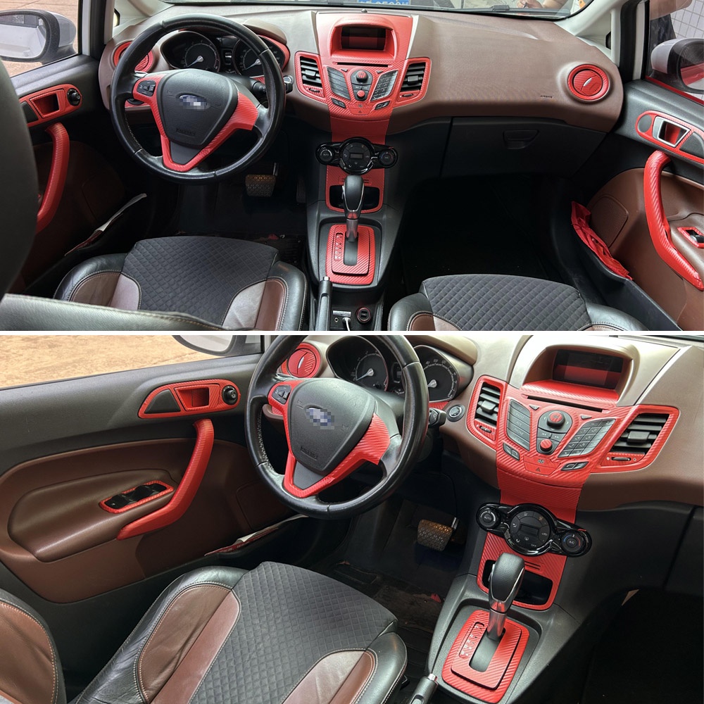 Carbon Fiber For Ford fiesta 2009-2015 Car Film Interior Stickers ...