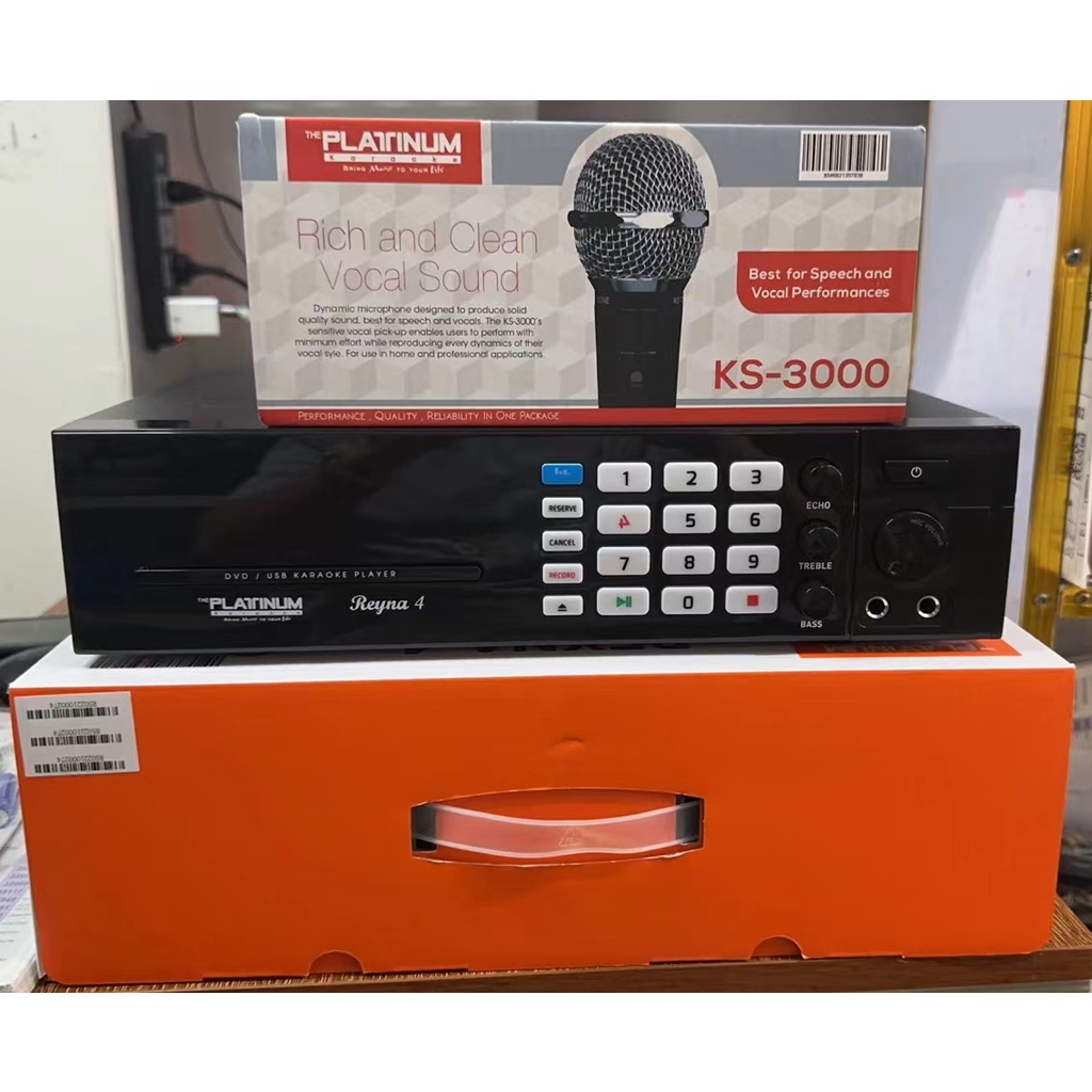 The Platinum Karaoke Reyna 4 Player With 21,000++ OPM/English songs and Free wired Microphone ...
