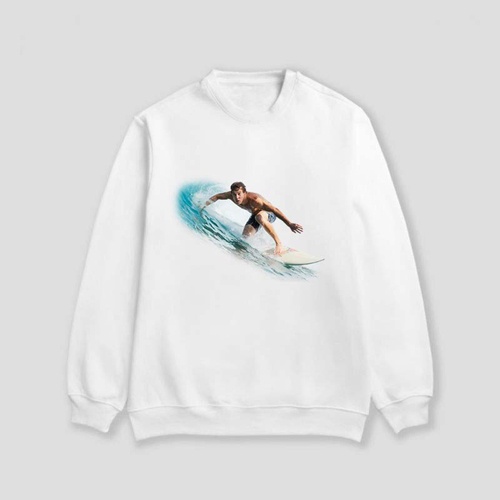 Surfing Sweater Men Sweashirt Crewneck Casual Unisex Cotton Fleece ...