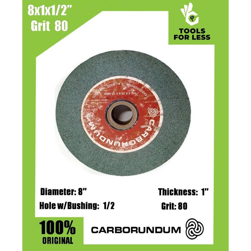 Carborundum Silicon Carbide Grinding Stone 8"x1"x1/2" Grit 80 | Shopee ...