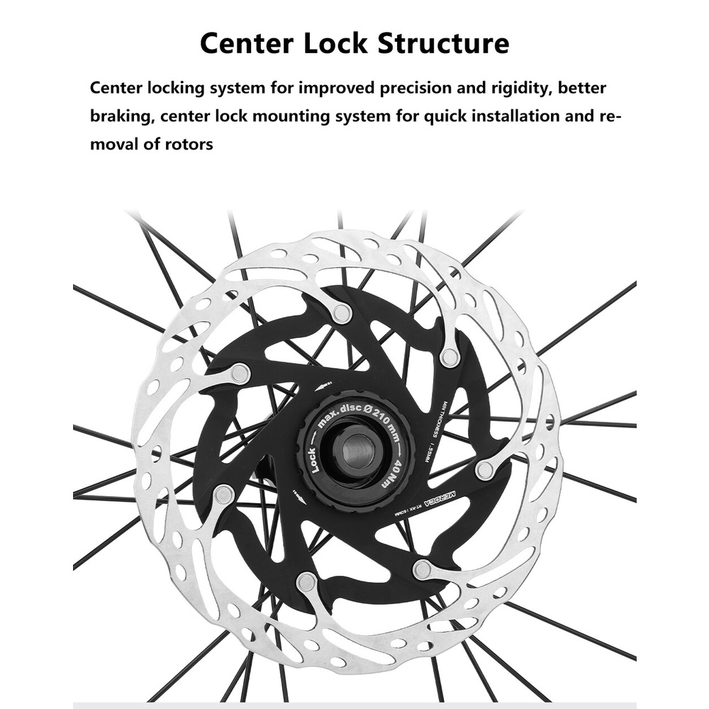 MEROCA Bicycle Cooling Center Lock Rotor 140 160MM Ultra Light Mtb Road ...