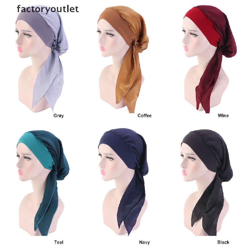 FCPH Women Cancer Head Scarf Chemo Hair Loss Hat Turban Pre-Tied ...
