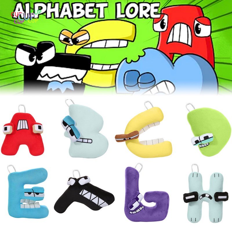 20CM 26 PCS Alphabet Lore Plush Toy Alphabets Lore Stuffed Doll ...