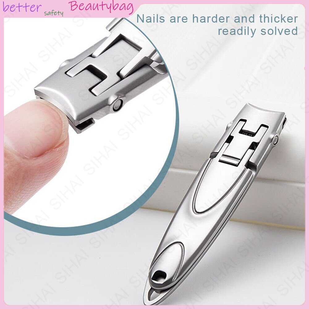 ☺『Beauty』 Portable Nail Clipper Stainless Steel Nail Cutter Clipper ...