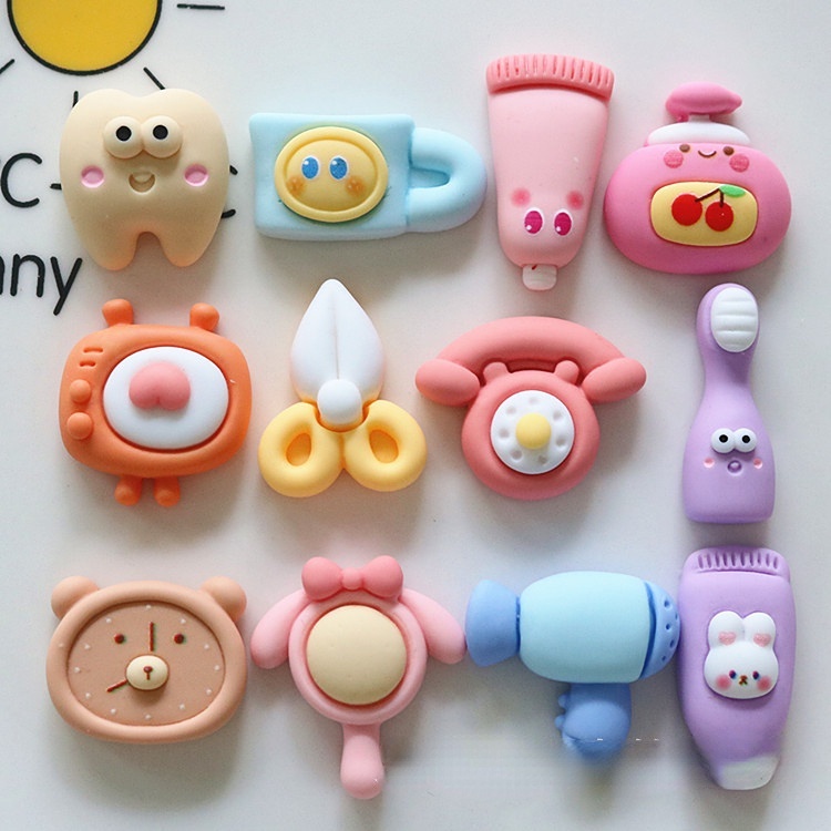 Cartoon Alarm Clock Crocs Jibbitz Cup Teeth Jibits Charm Toothbrush ...