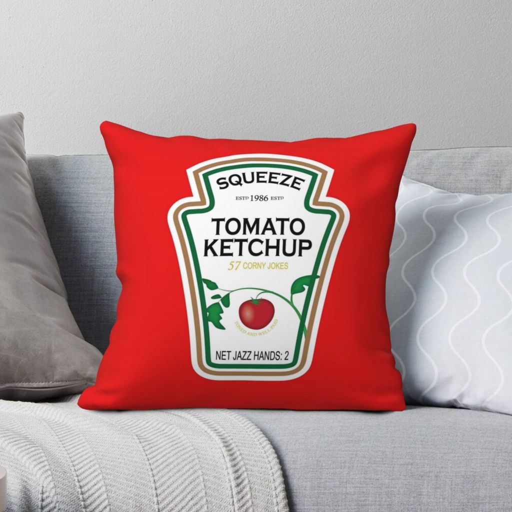 Funny Ketchup Label Pillowcase Polyester Linen Velvet Pattern Zip ...