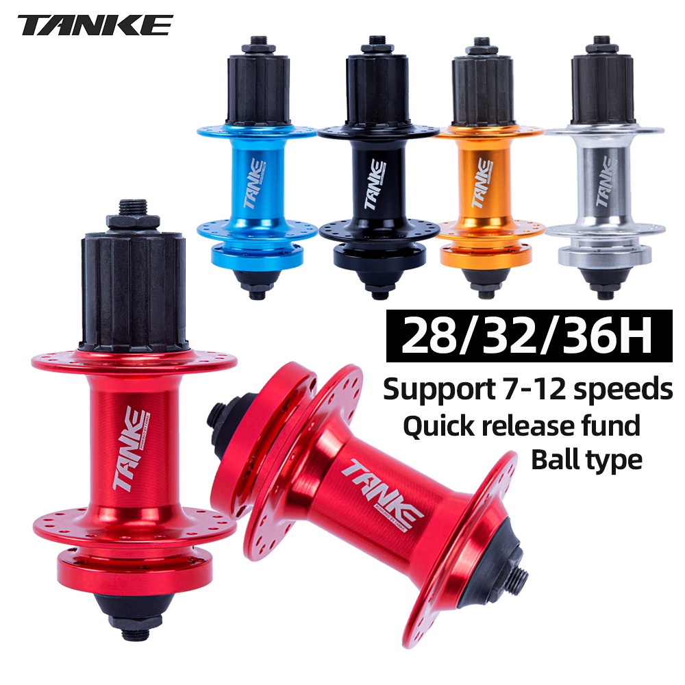 TANKE Hubs 32 Holes 36 Mountain Bike Disc Front & Rear MTB Hub Qr For 8 ...