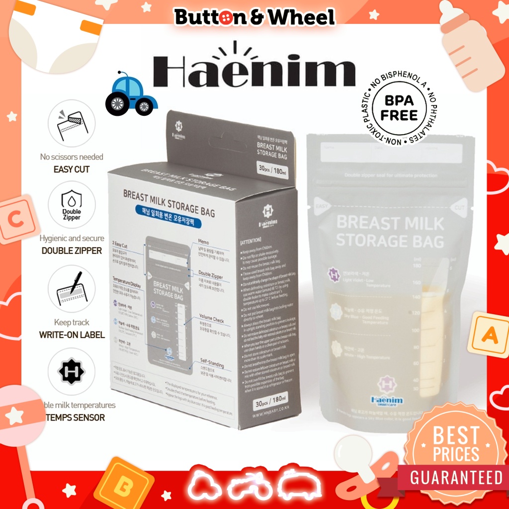 Haenim Milk Storage Bags 180ml (30 pcs) | Shopee Philippines