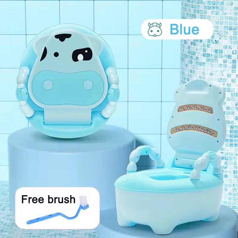 Cute Baby Potty Training Toilet Seat Backrest Cartoon Boy Girl Baby Pot ...