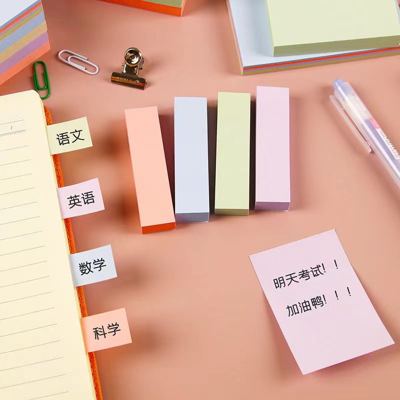 100pcs Colorful Sticky Note Memo Pad Lable Sticker Bookmarks Notepad ...