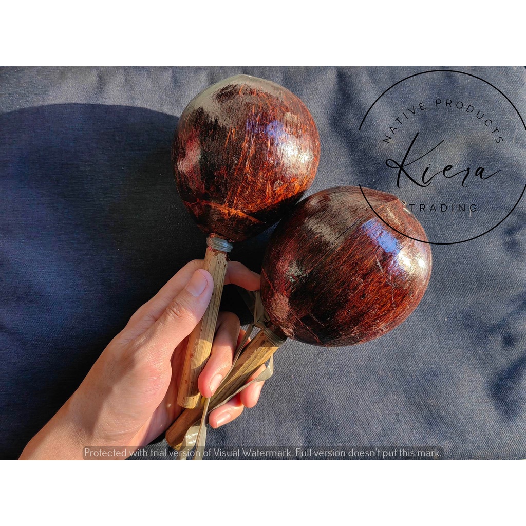 SOLD PER PC Native Coconut Maracas Musical Bells Maracas Marakas na ...