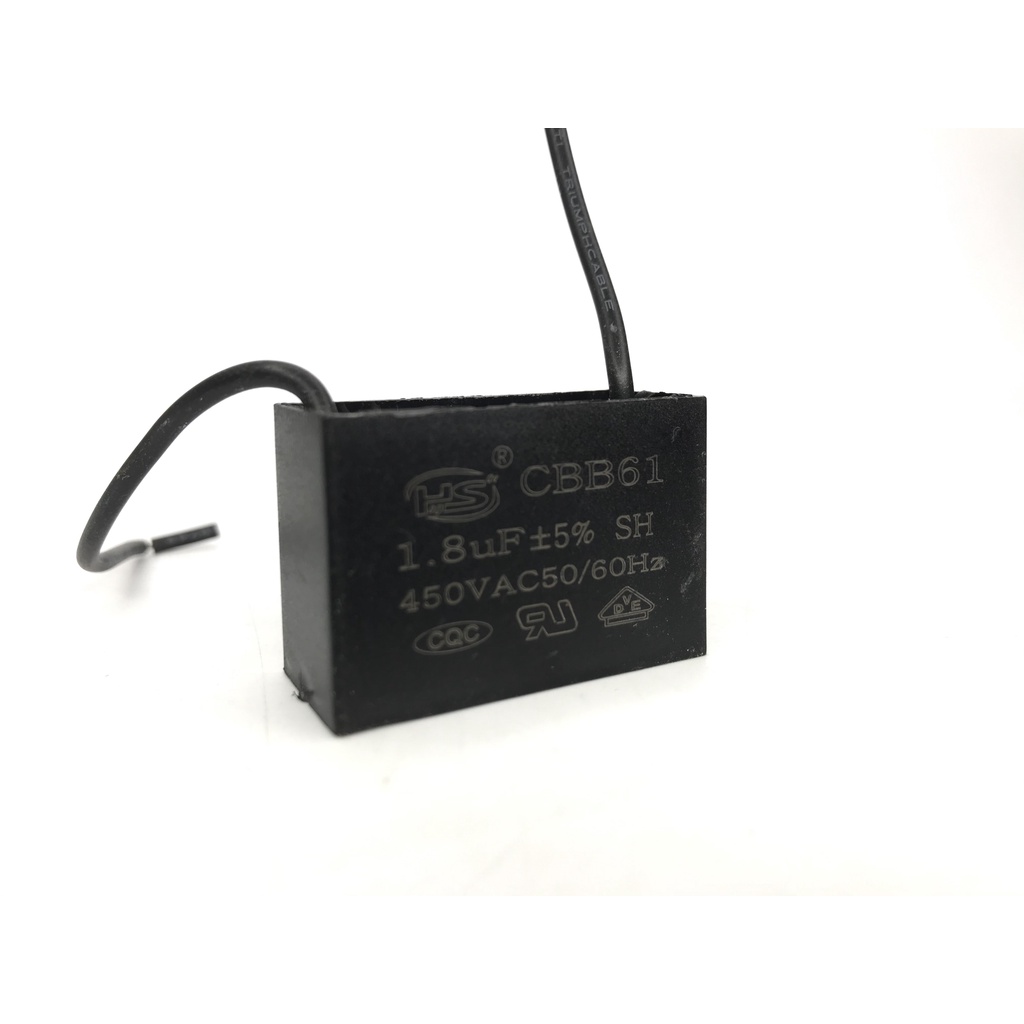 CEILING FAN MOTOR RUN CAPACITOR (1.8UF 450VAC, 50-60HZ CBB61), BEST FOR ...