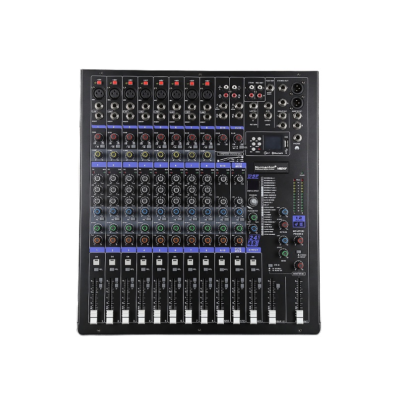 SOKC MT12 audio mixer 12 Input Channels Mixer Sound System with ...