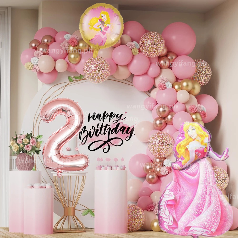 1 Set Disney Princess Balloon Set Snow White Cinderella Sleeping Beauty ...